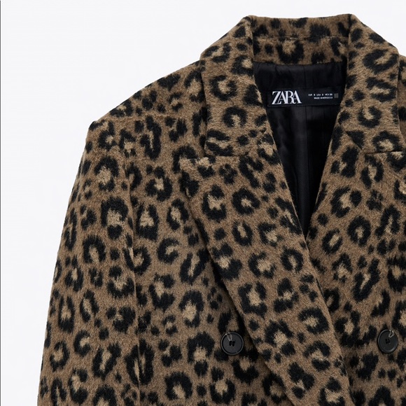 Zara | Jackets & Coats | Zara Cheetah Leopard Animal Print Coat Jacket ...